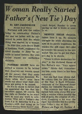 "Newspaper Clipping, c. 1955"